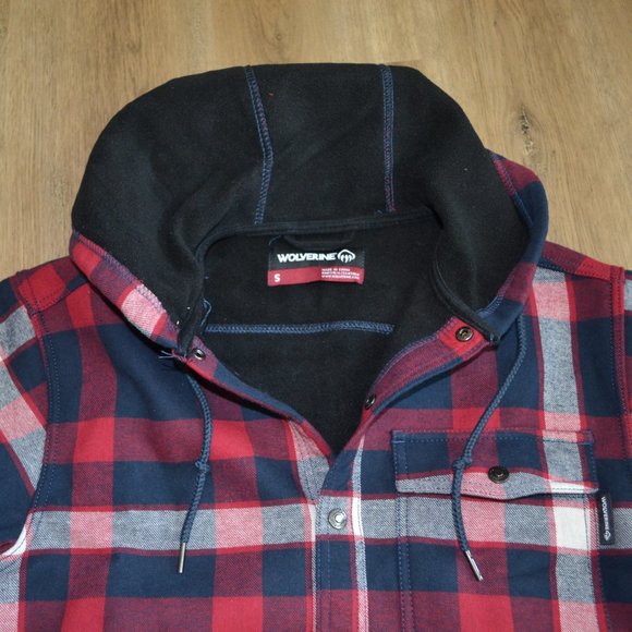 Wolverine | Shirts | New Mens Wolverine Flannel Hoodie Jacket Shirt ...